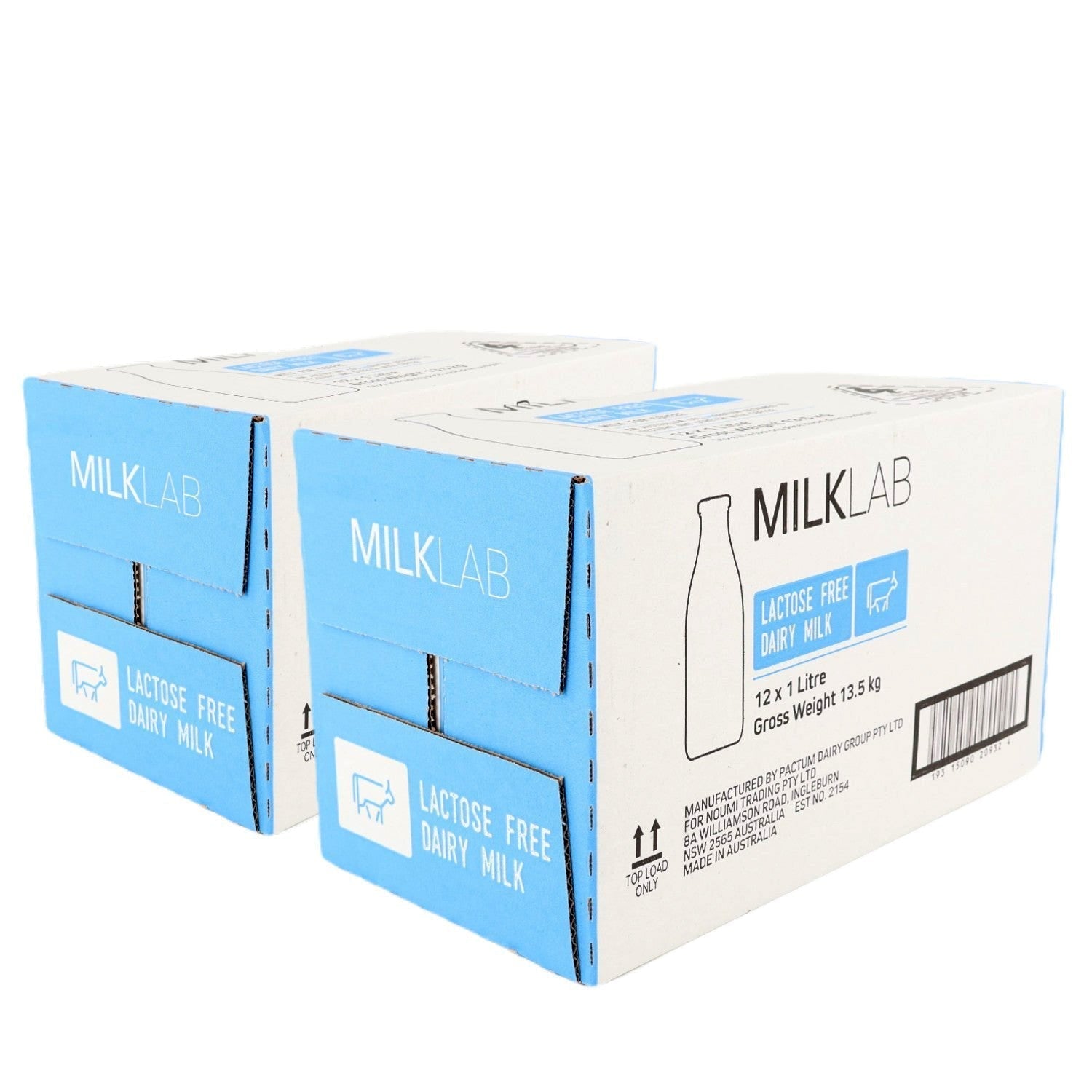MILKLAB Lactose Free Milk 2 Boxes | 12 x 1L – Bulk Eats Warehouse