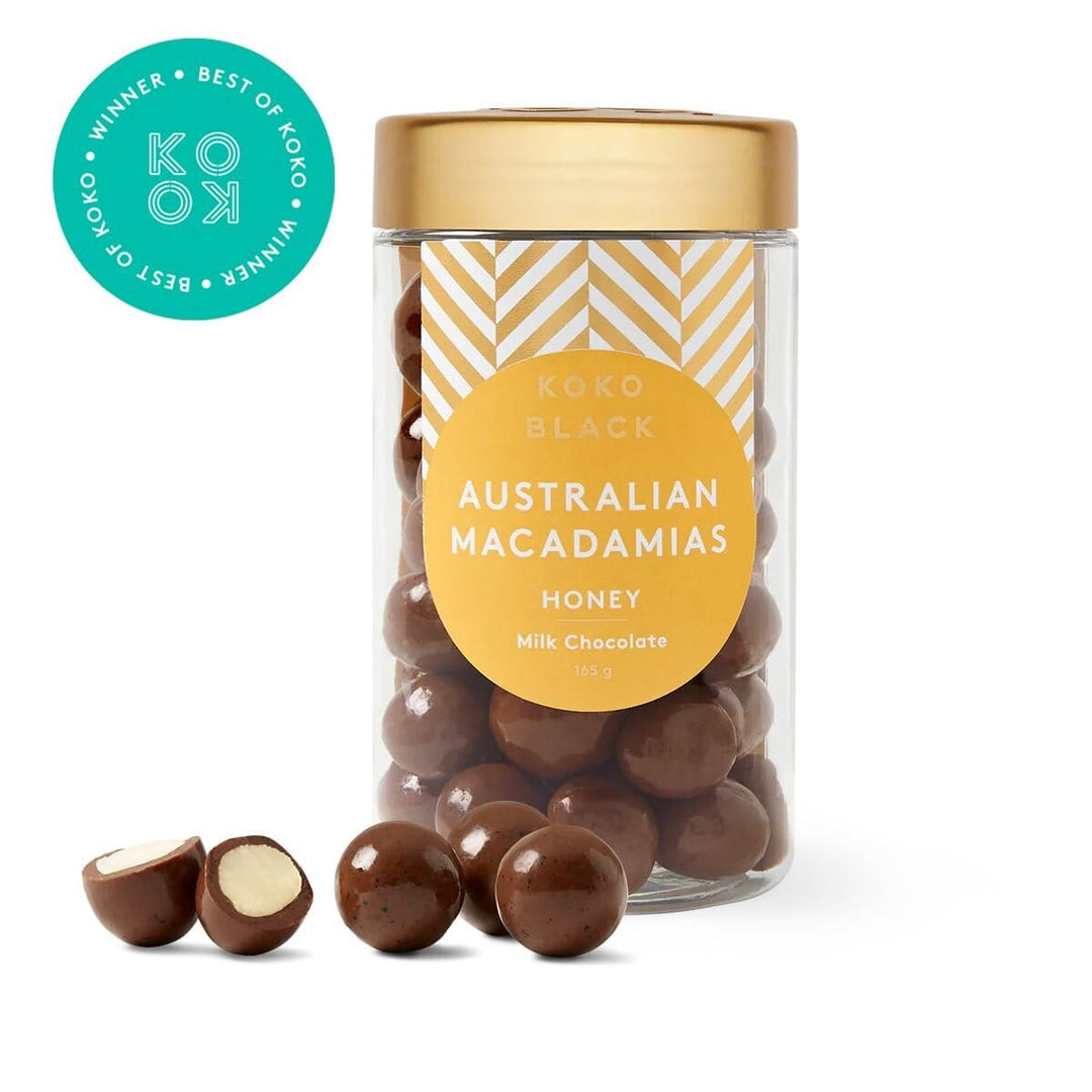 Koko Black Honey Macadamias Milk Chocolate | 165g – Bulk Eats Warehouse