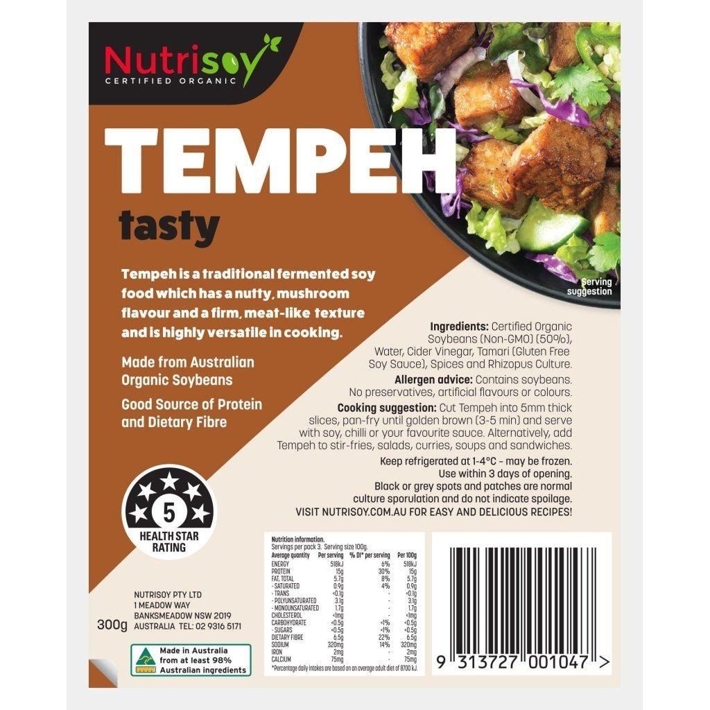 Nutrisoy Tempeh Tasty 300g – Bulk Eats Warehouse